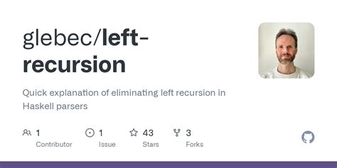 GitHub Glebec Left Recursion Quick Explanation Of Eliminating Left Recursion In Haskell Parsers