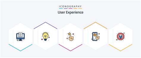 User Experience Filledline Icon Pack Including Tools Settings