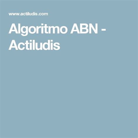 Algoritmo ABN Actiludis