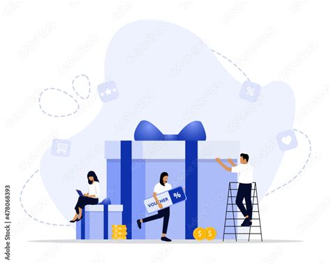 Customer Loyalty Marketing Program Returning Customer Flat Vector