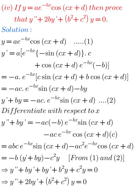 Inter Maths Solutions For Differentiation Exercise 9 D Maths Glow