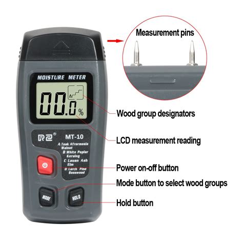 Draagbare Twee Pins Digital Hout Vochtmeter 0 999 Grandado