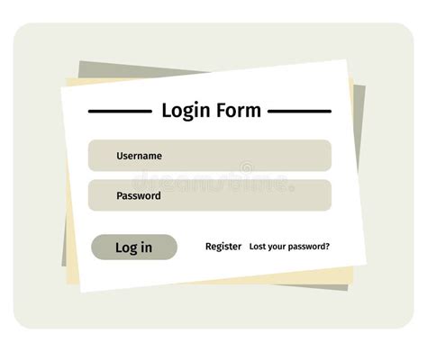 Account Login And Password Form Page On Screen Login Page Sign Up Web