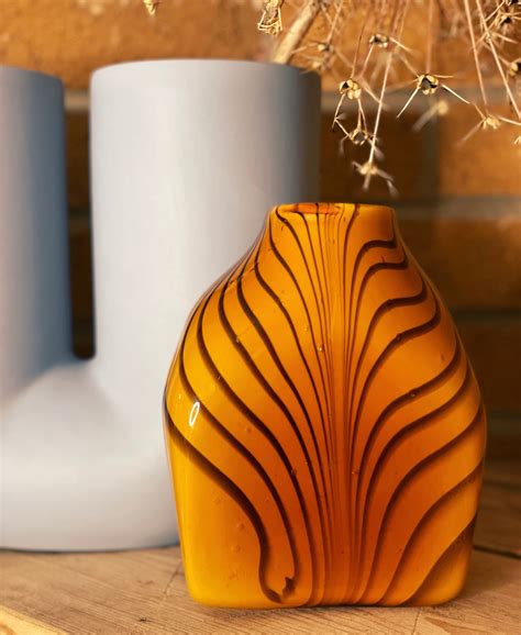 1970s Tiger Stripe Murano Glass Vase House Of Bo Interiors