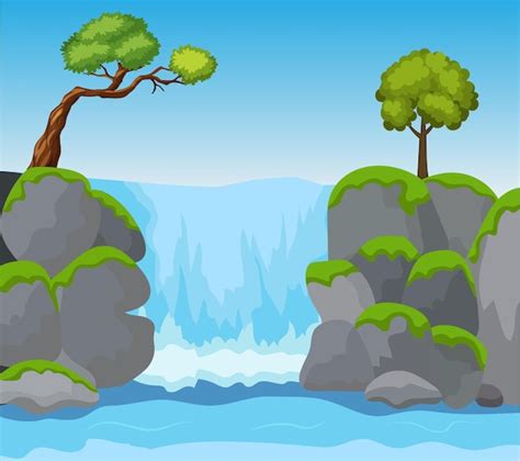 Premium Vector Vector Waterfall