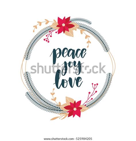Vector Hand Drawn Greeting Card Peace Stock Vector Royalty Free