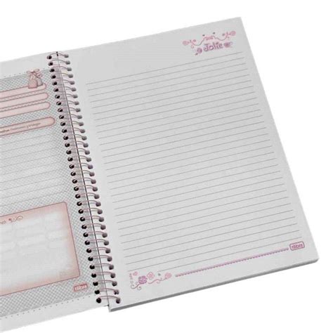Caderno universitário espiral folhas matéria Tilibra Jolie Asiática limitada