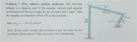 solved problem 7 use relative motion analysis the