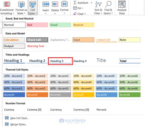 how to apply title cell style in excel 4 suitable examples
