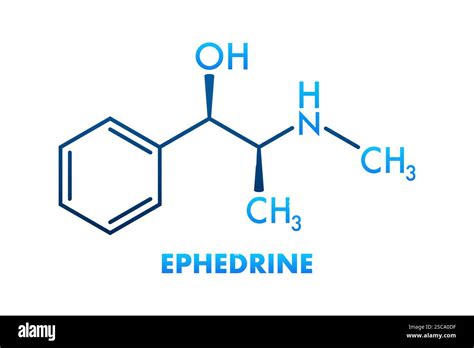 Ephedrine Molecular Structure With Chemical Formula C10h15no Stock
