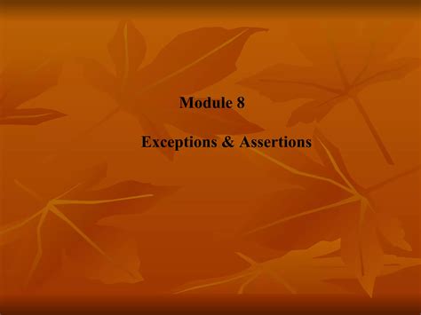 Md07 Exceptionsandassertion Ppt Md07 Exceptionsandassertion Ppt