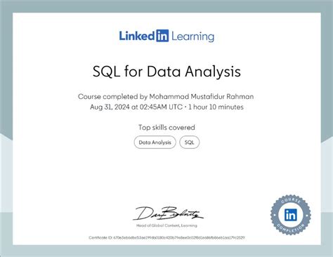 Mohammad Mustafidur Rahman On Linkedin Dataanalysis Sql Continuouslearning Professionalgrowth