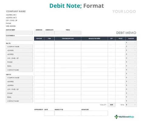 Debit Note Meaning Format Examples Accounting Entry