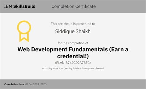 Siddique S On Linkedin Webdevelopment Skillsbuild Html Css
