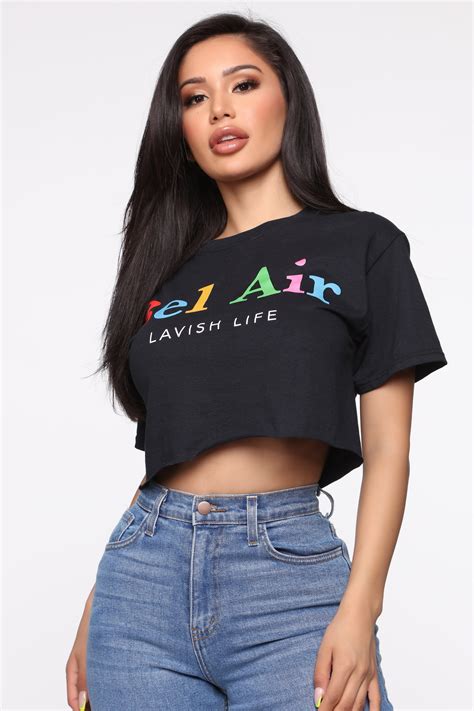 Lavish Life Crop Top Black Fashion Nova