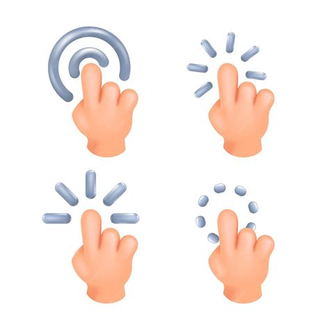 Premium Vector Hand With Index Finger Up Mouse Click Pointer
