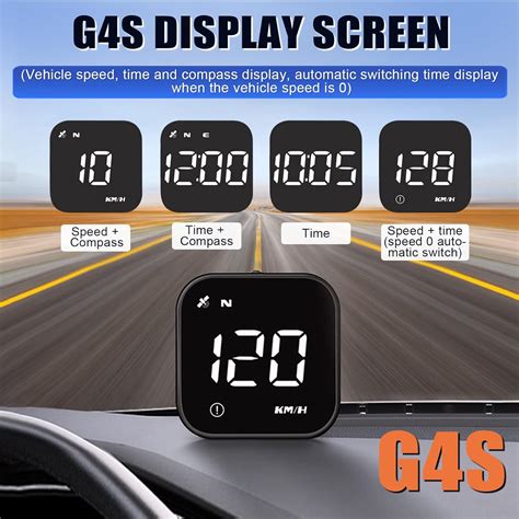 Compteur de vitesse intelligent GPS HUD de voiture Affichage KMH MPH écran LCD iKiKin