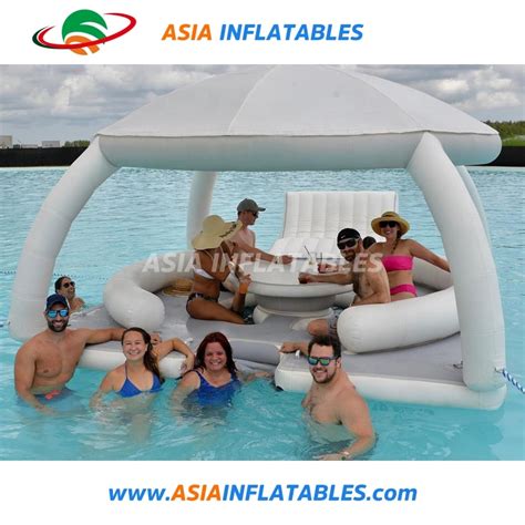 Sunbathing Leisure Land Water Floating Pontoon Inflatable Water Floating Island Leisure Land