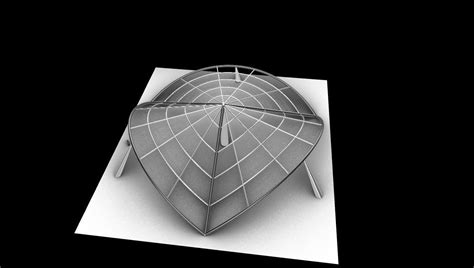 Architectural Tensile Structure 3 Sides 3d Model Cgtrader