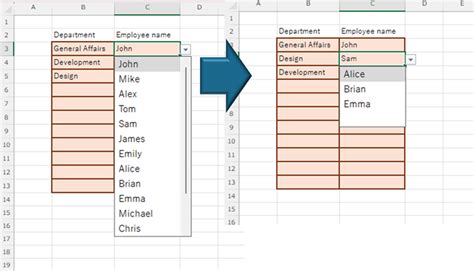 Linking Two Pull Downs Drop Downs Without Macros When Reflected In Multiple Rows Excel