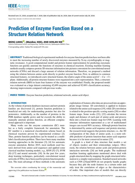 pdf prediction of enzyme function based on a structure relation network