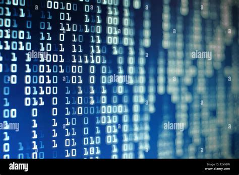 Data Science Binary Code Big Data Analysis Information Flowing In
