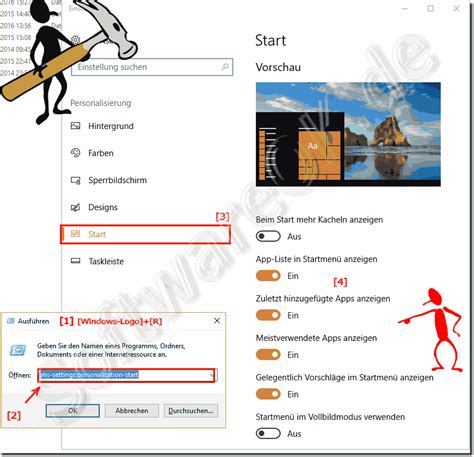 Wie kann ich das Windows Startmenü anpassen