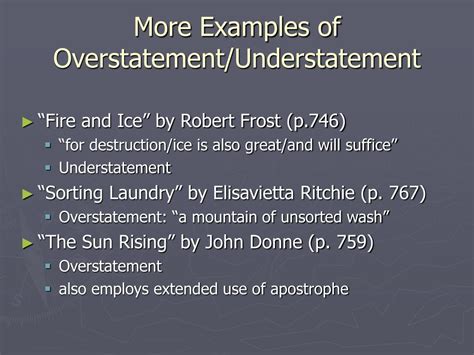Overstatement Examples