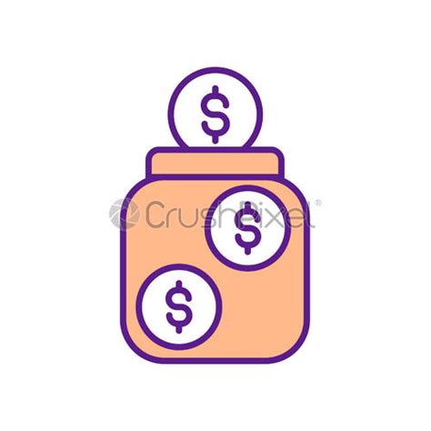 Money Saving RGB Color Icon Stock Vector Crushpixel
