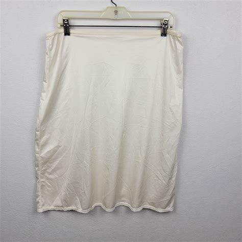 Vintage Lorraine Nylon Half Slip Ivory Size Tall Large Gem