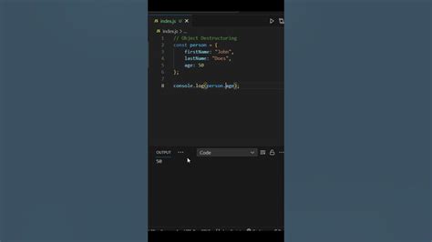 Destructure Objects In Javascript Javascript Coding Programming Youtube