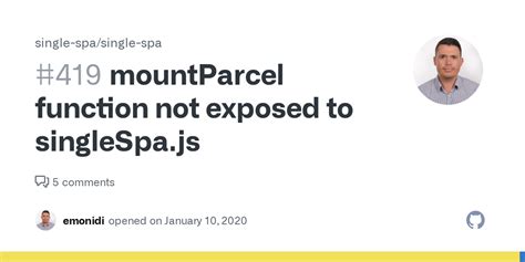 Mountparcel Function Not Exposed To Singlespajs · Issue 419 · Single