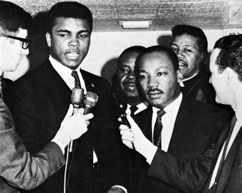 Muhammad Ali And Martin Luther King Jr Speak To Reporters Photograph