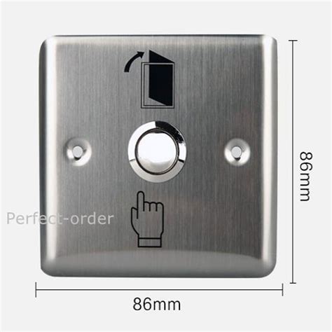 86 86cm Stainless Steel Rectangle 12V DC Exit Push Grandado
