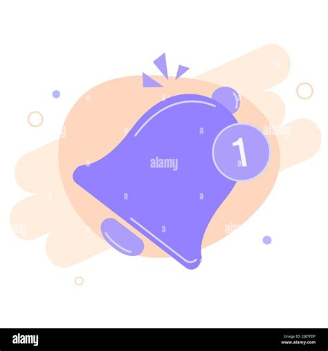 Notification Bell Icon For Incoming Inbox Message Bell Flat Vector