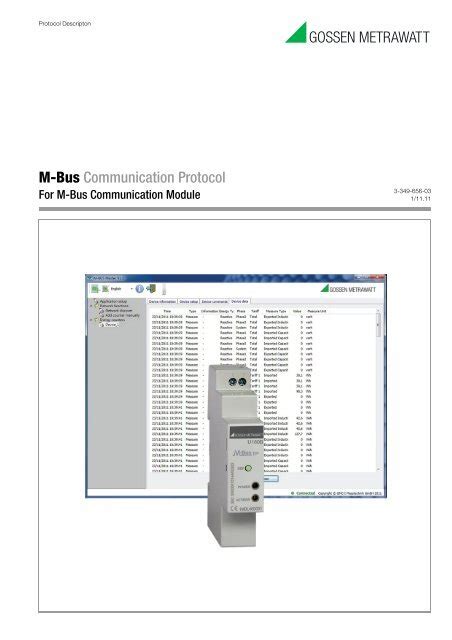 M Bus Communication Protocol Gossen Metrawatt