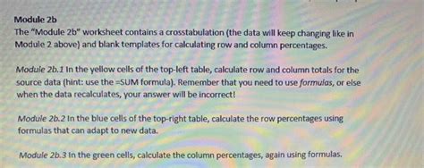 Solved Module 2b The Module 2b Worksheet Contains A Chegg Com
