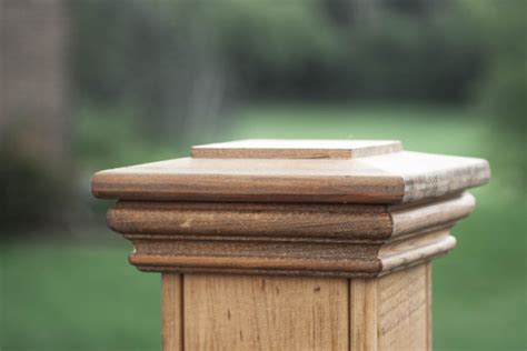 Cedar Deck Post Cap With Elegant Cedar Trim Quality Crafted