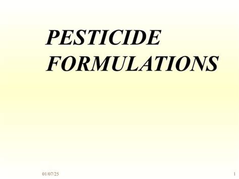 Pesticide Formulation In Preparation Ppt