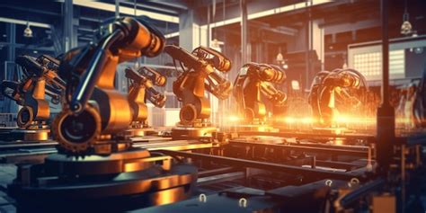 Premium Photo Smart Industry Robot Arms For Digital Factory
