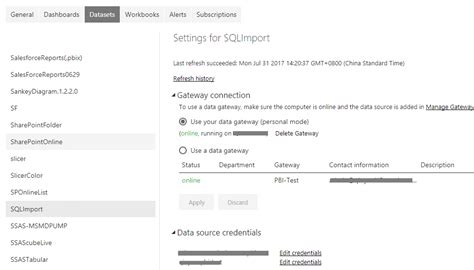 Power Bi Manage Gateways Doesnt Show New On Premi Microsoft