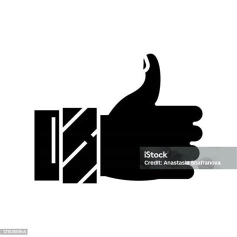 Ok 手勢黑色圖示概念插圖向量平面符號字形符號向量圖形及更多拇指圖片 拇指 符號 一個人 Istock