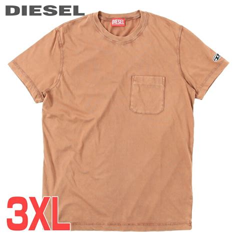 【楽天市場】 diesel ディーゼル メンズ ワンポイントオーバルdロゴ ダイトリートメント 半袖ポケットtシャツ カットソー【t