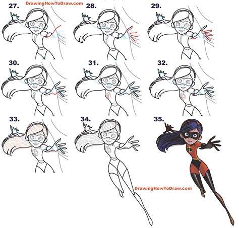How To Draw Violet From The Incredibles Part 3 Of Drawing The