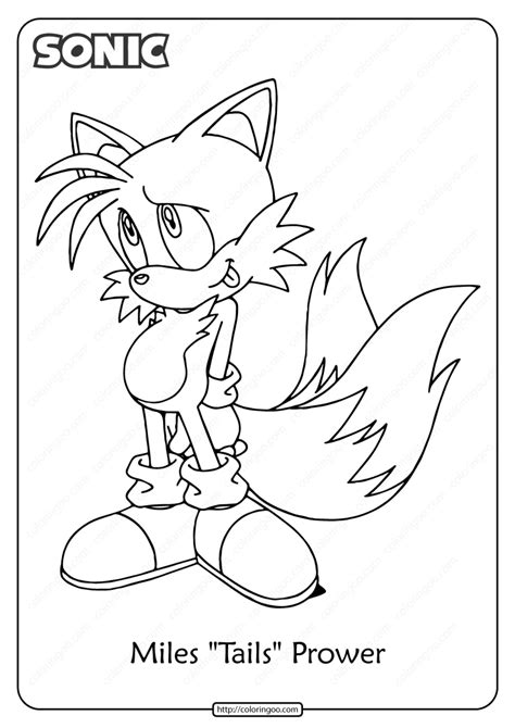 Printable Sonic Miles Tails Prower Coloring Page Coloring Home