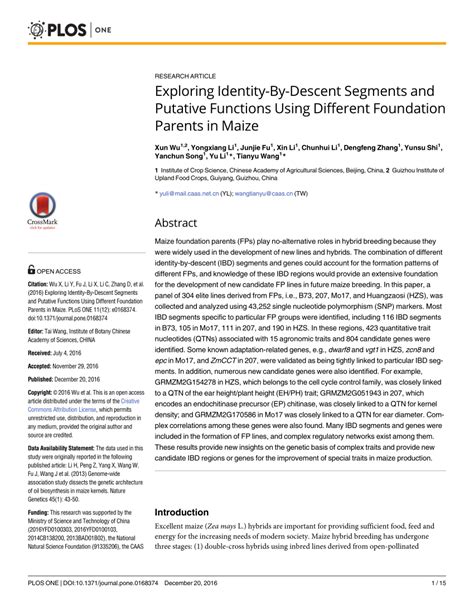 Pdf Exploring Identity By Descent Segments And Putative Functions Using Different Foundation