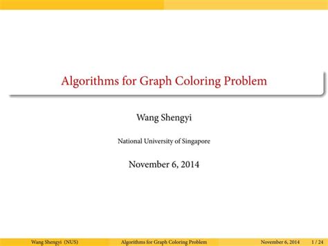 Algorithms For Graph Coloring Problem Pdf
