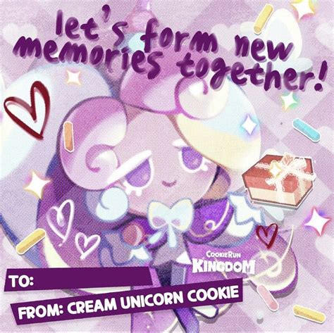 Cookie Run Kingdom Valentines Unicorn Cookies Cookie Run Valentine Day Cards