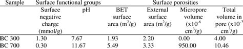 Surface Functional Groups And Surface Porosities Of Biochar Samples