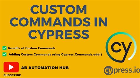 Cypress V130 Custom Commands In Cypress Youtube